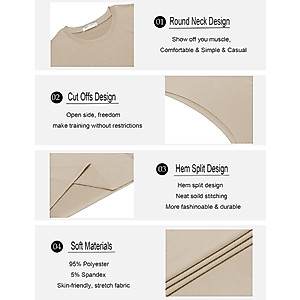 COOFANDY Men 2 Pack Gym Tank Tops Athletic Workout Fitness Bodybuilding T Shirts