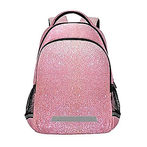 Eionryn Sparkly Pink Glitter Backpack Unicorn Galaxy Laptop Backpacks Book Bags Water Resistant Daypack Durable College Shoulder Bag Sports Travel Day Pack