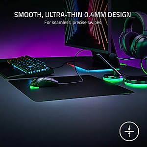 Razer Sphex V3 Hard Gaming Mouse Mat: Ultra-Thin Form Factor - Tough Polycarbonate Build - Adhesive Base - Small