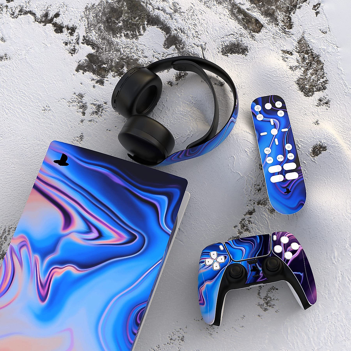 PlayVital Origin of Chaos Full Set Skin Decal for PS5 Console Digital Edition, Sticker Vinyl Decal Cover for PS5 Controller & Charging Station & Headset & Media Remote