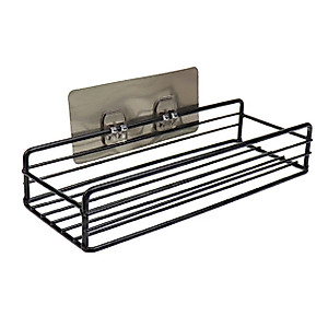 Cabilock Black Floating Shelf Bathroom Bathroom Shelf Toilet Storage Rack Iron Storage Shelf Bathroom Storage Rack Iron Storage Rack Organizer Wall Hanging Square Black Floating Shelf Small