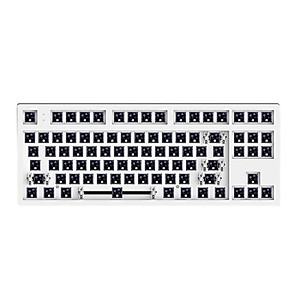 Ronyme Mk870 Translucent 87 Keys Mechanical Gaming Keyboard Full Key FN2 Layer Editing Programming, White