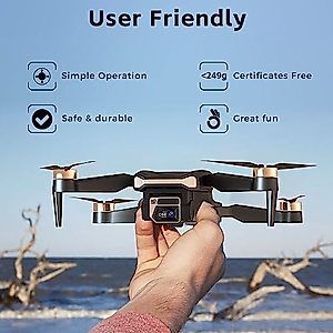 Durable Brushless Motor Drone with 84 Mins Super Long Flight Time, Drone with Camera for Beginners, CHUBORY A77 WiFi FPV Quadcopter with 2K HD Camera, Follow Me, Auto Hover, 3 Batteries, Carrying Case