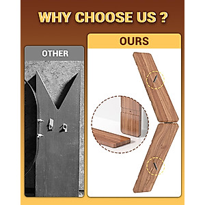 Midukit Cowboy Hat Rack For Wall, Cowboy Hat Holder For 4 Hats With Hooks,Rustic Metal Cowboy Hat Hanger For Wall With Pine Board,Western Hat Rack For Cowboy Hat,1 Pack