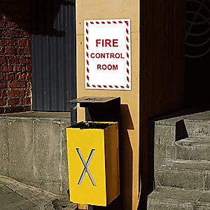 BannerBuzz Fire Control Room Sign with Graphic Aluminum Metal Safety Compliance Sign (24" W X 36" H)