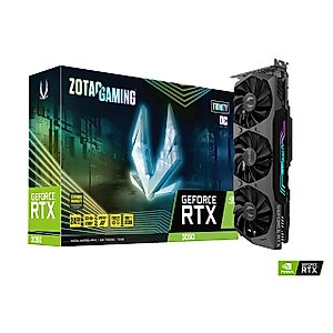 ZOTAC Gaming GeForce RTX 3090 Trinity OC 24GB GDDR6X 384-bit 19.5 Gbps PCIE 4.0 Gaming Graphics Card, IceStorm 2.0 Advanced Cooling, Spectra 2.0 RGB Lighting, ZT-A30900J-10P (Renewed)