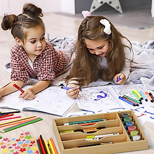 Youpehom Bamboo Utensil Organizer for Kitchen Drawers, Utensil Tray and Cutlery Silverware Holder,Wood Drawer Dividers with 5 Slots