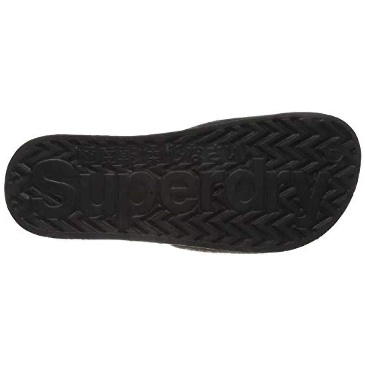 Superdry Men's Walking Slipper, Optic Black/Optic White/Hazard Orange, Small