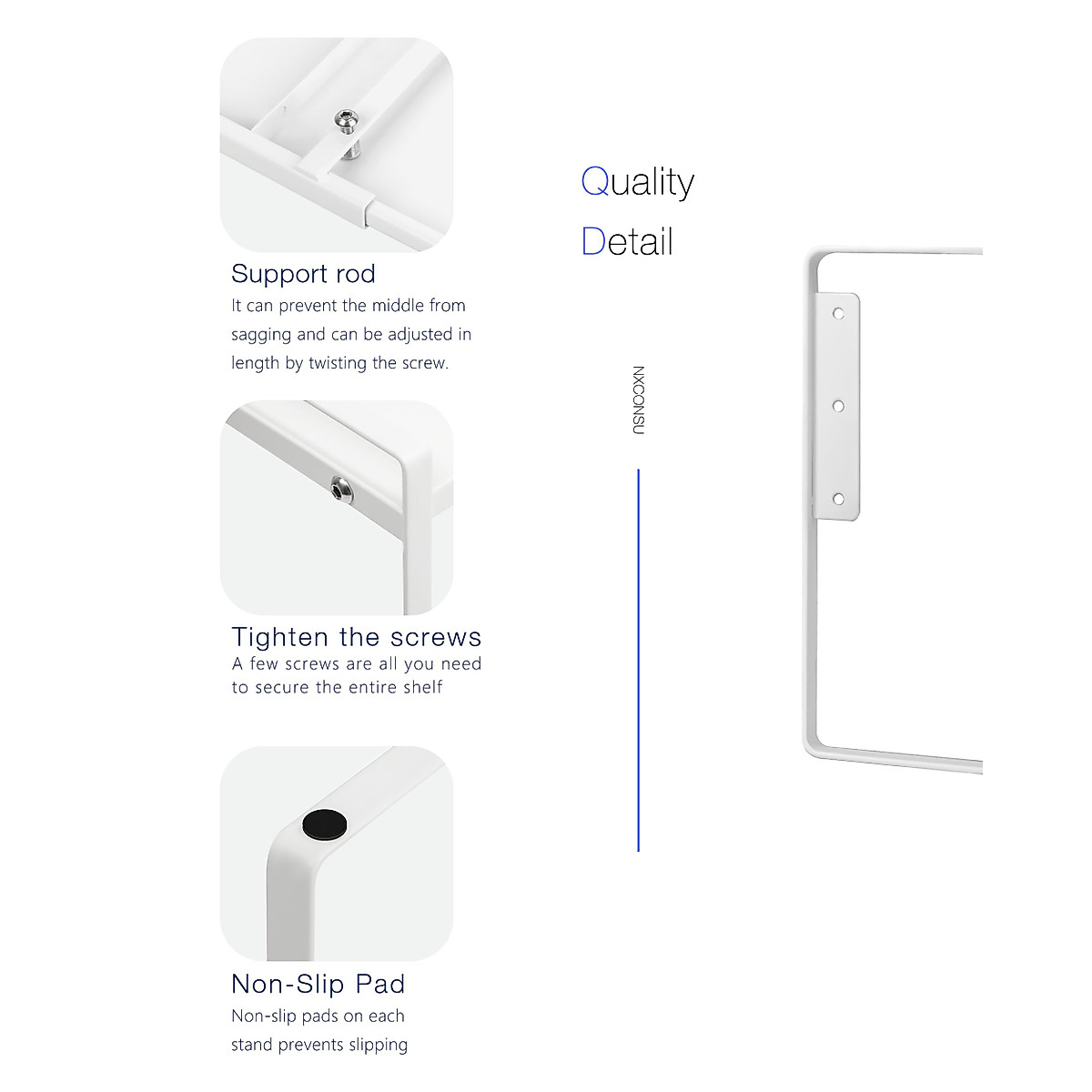 Nxconsu Cabinet Shelf Expandable Height Adjustable Organizer Riser for Kitchen Cabinet Pantry Cupboard Under Sink Countertop Organization Storage Space Saver Stackable Heavy Duty Metal White