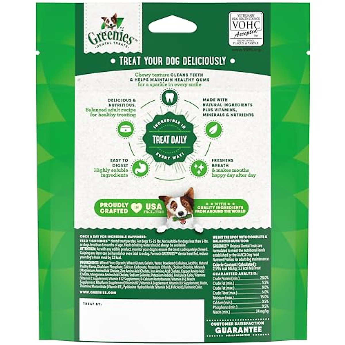 Greenies Original Petite Natural Dental Care Dog Treats, 6 oz. Pack (10 Treats)