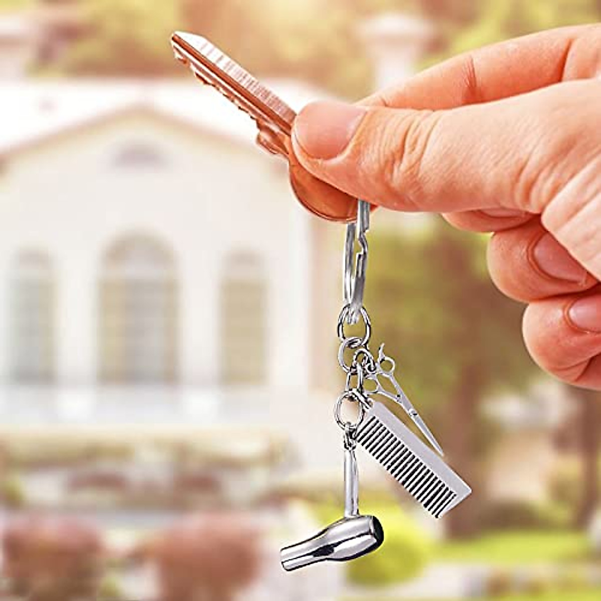 Sandistore125 Powe Small Screwdriver Set Keychain Hair Dryer Other 11 in 1 Screwdriver Replacement Bits (Silver, One Size)