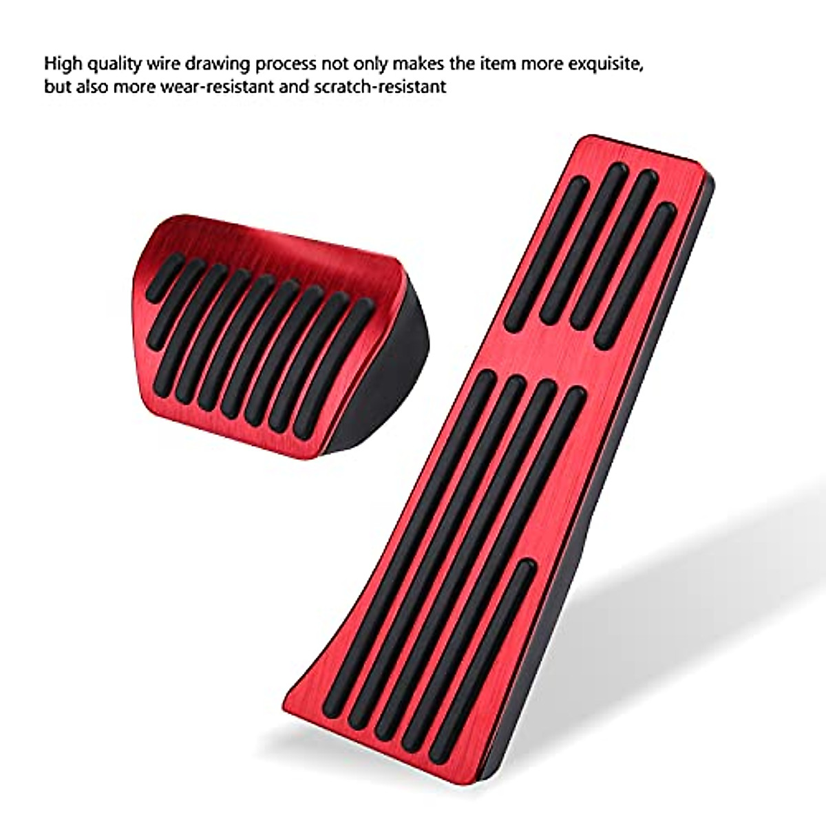 Thenice for BMW 3 4 5 7 Series X3 X4 X5 X6 X7 Anti-Slip Foot Pedals Aluminum Automatic Brake and Gas Accelerator Pedal No Drilling Covers -Red