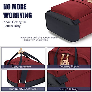 G-FAVOR Convertible Backpack Tote Women Laptop Backpack Daypack Bookbag, Water Resistant Computer Backpack for College School Work, Fits 15.6 inch Laptop