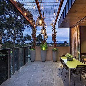 Solar Hanging Lantern, Outdoor Waterproof Solar Chandelier Pendant Lamp Lights Metal Hanging Lighting Decor for Bar Patio Yard Garden Porch Indoor Home (Solar Powered Auto On/Off )