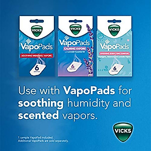 Vicks Filter-Free 3-in-1 SleepyTime Humidifier, Diffuser and Night-Light, Visible Ultrasonic Cool Mist Humidifier with Essential Oil Diffuser for Baby and Kids, White, Standard