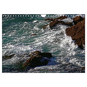 Rock in the surf (Wall Calendar 2024 DIN A4 Landscape), CALVENDO 12 Month Wall Calendar