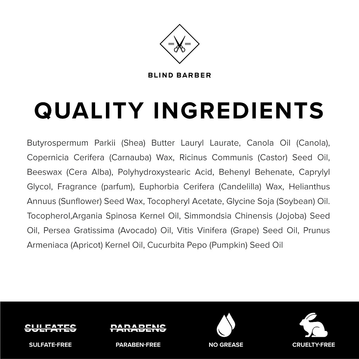 Blind Barber Bryce Harper Beard Balm - Moisturizing Facial Hair Wax with Beeswax, Jojoba & Avocado Seed Oils for Men (1.5oz / 45g)