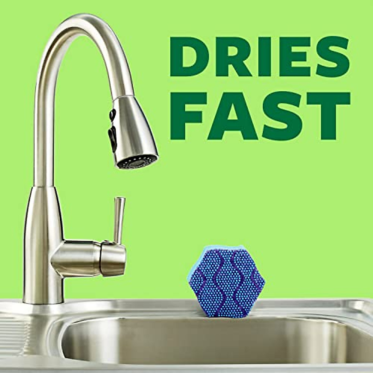 Scotch-Brite Scrub Dots Advanced Non-Scratch Scrubbers, 6 Scrub Sponges