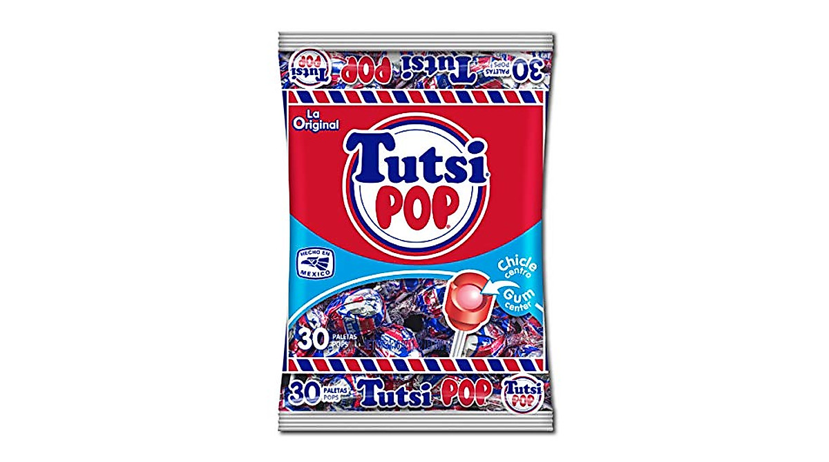 Tutsi Pop Mexican Candy Lollipops with Cherry & Tutti Frutti Center