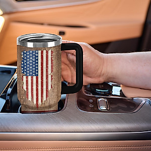 HYMONA Christian Gifts For Men - Faith Over Fear 40oz Stainless Steel Coffee Travel Mug For Men, Religious Faith Based Gifts For Christians Huaband Dad, Birthday Fathers Day Inspirational Gift Tumbler