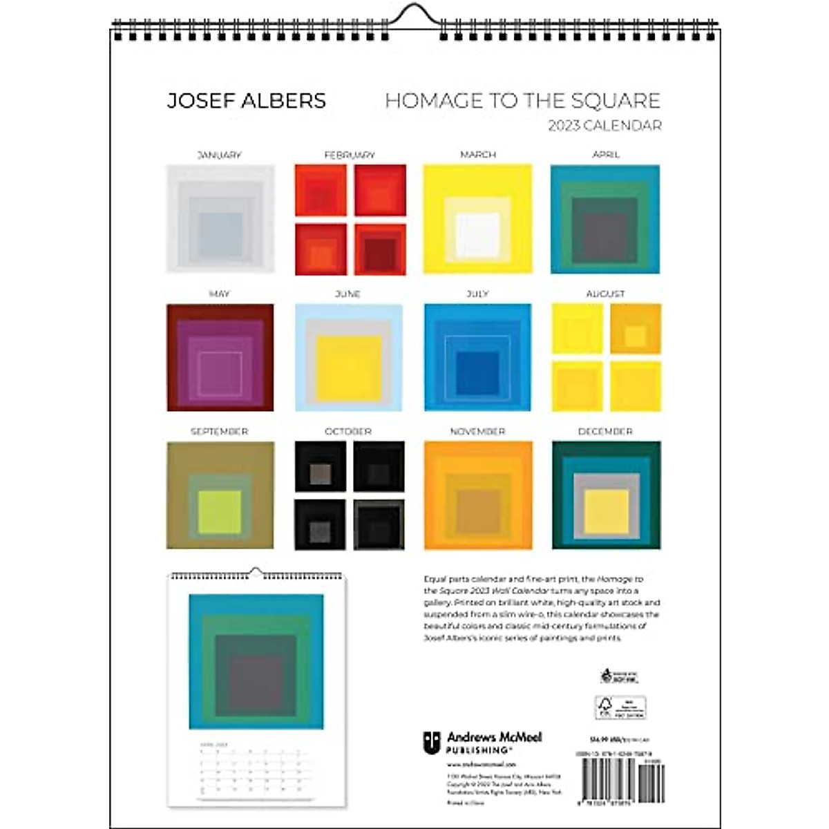 Homage to the Square 2023 Wall Calendar