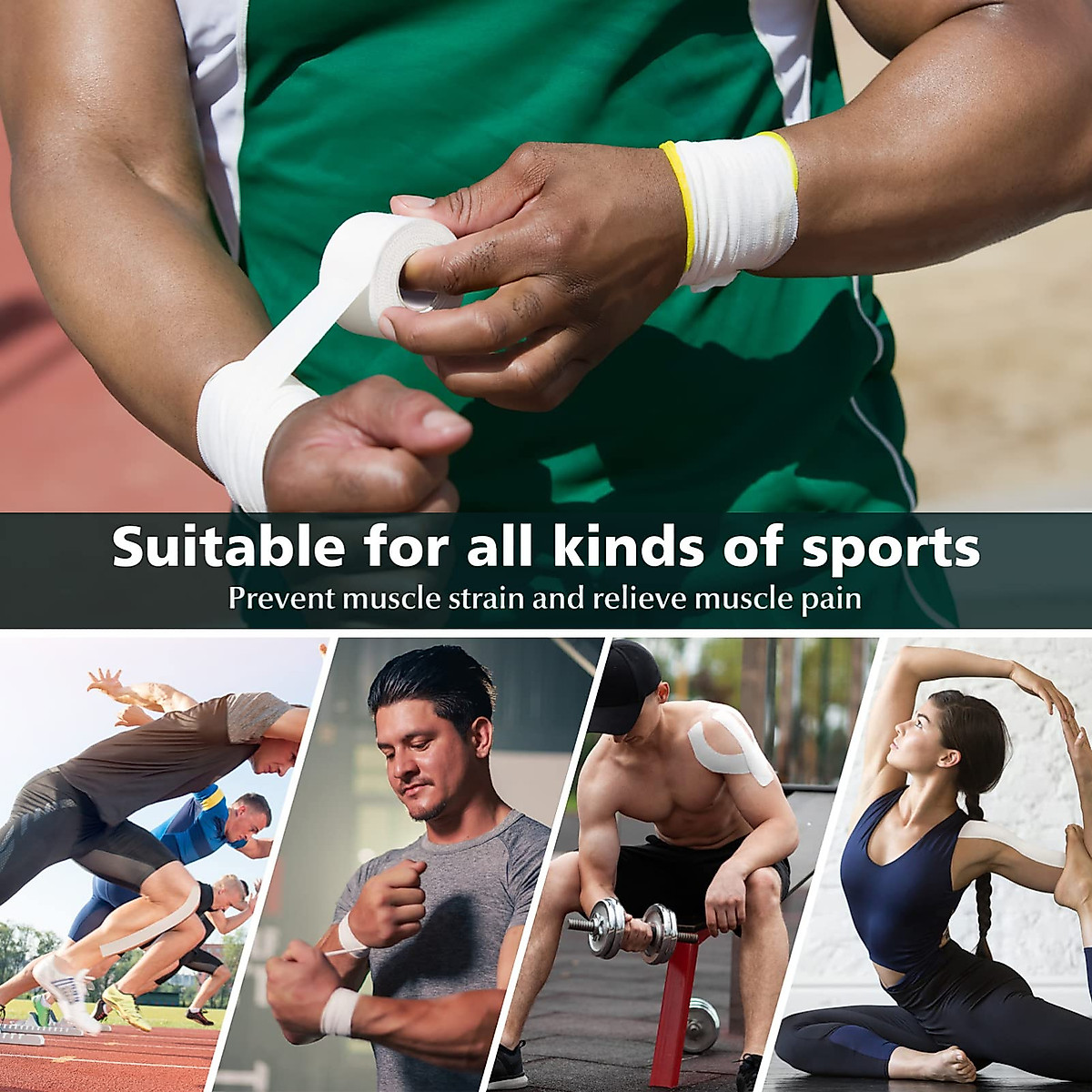 FOMIYES 6 Rolls Tape Muscle Tape Ankle Tape Injury wrap Athletic Trainer Tape Gymnastics Tape for Hands Knee Tape Trans Tape Tape Tapes Sliced Cotton Accessories