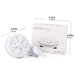 Mini Ultrasonic Washing Machine Portable Turbo Personal Rotating Washer Convenient Travel Home Business Travel Usb(B)