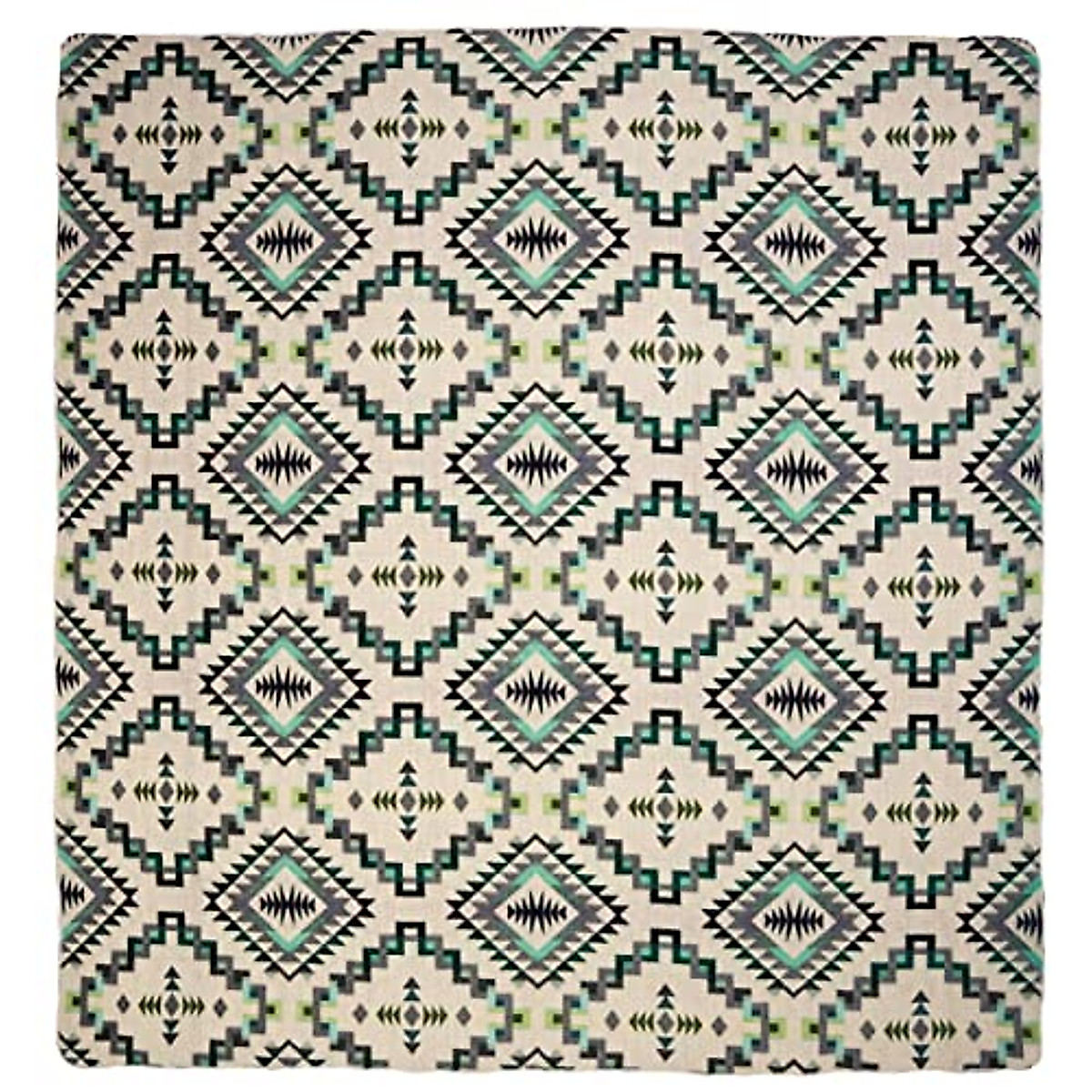QISU Wool Blanket Throw | Large, Beautiful, Warm, Variegated, Handmade in Ecuador by Local Artisans |94″ x 78″| Ultra-Soft, Hypoallergenic & Breathable | Non-Itchy or Scratchy Fabric (Shamrock Star)