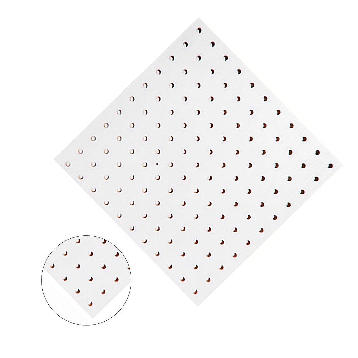 Apexare 100 Spools Sewing Thread Holder, Wall Mounted, Sewing Thread Peg Board, Pegboard Wall Organizer, Spool Holder Organizer, with 25 Wooden Sticks White 300x300mm