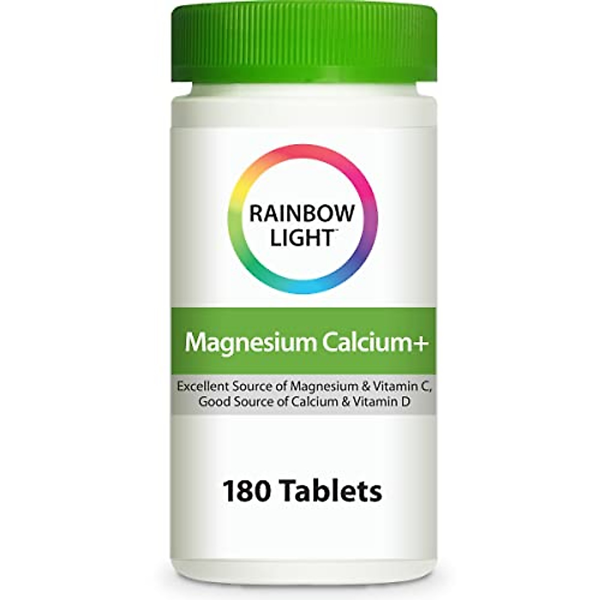 Rainbow Light Magnesium Calcium + Food Based Tablets 180 tablets