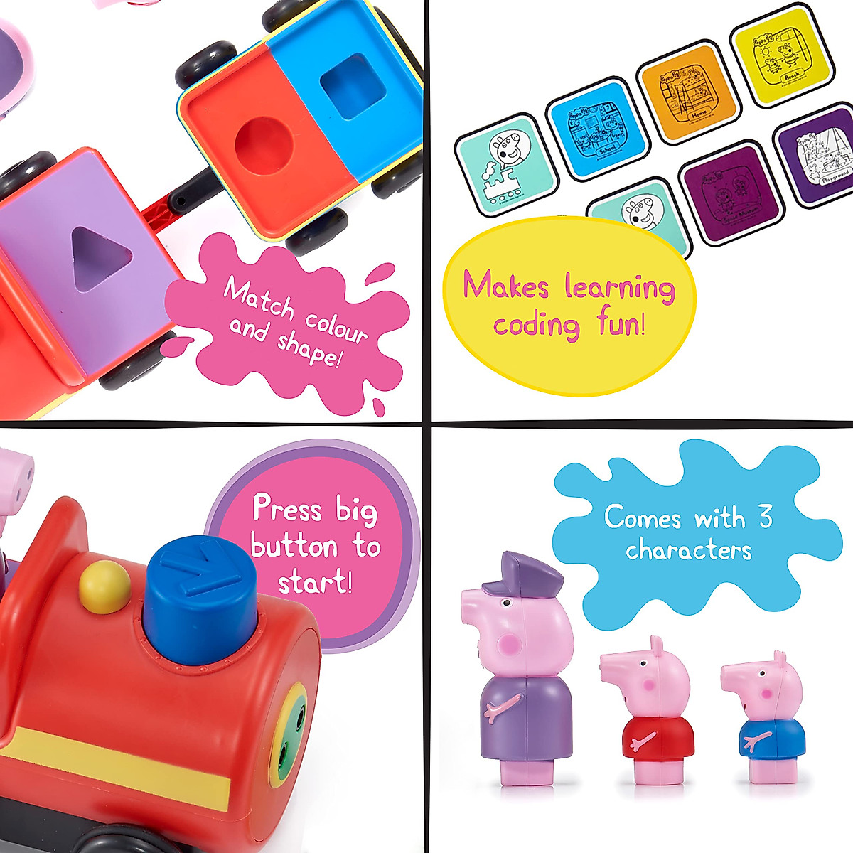 Grandpa Pigs Clever Train | Interactive Pre-School Toy Vehicle with Movement and Sounds and Action Figures | Official Peppa Pig Toys Ideal for Toddlers, Children, Boys and Girls Ages 2,3, 4 and 5