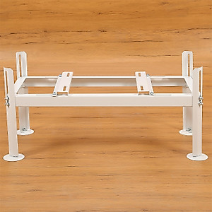 HECASA Ground Stand Compatible with Most Mini Split Air Conditioner Heat Pump Powder Coated Steel Adjustable to Support Mini Split Systems Between 9000 BTU and 12000 BTU