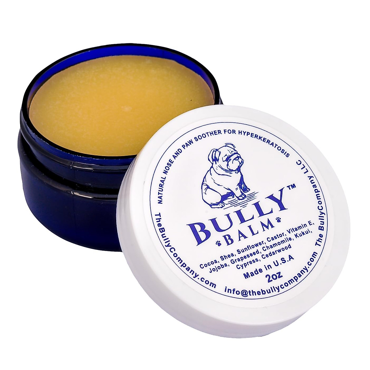 Bully Balm Dog Paw Snout Soother - Helps Heal Dry Cracked Nose and Paws - All Natural Healing Original Formula - Hyperkeratosis Ointment for Bulldog and Dogs