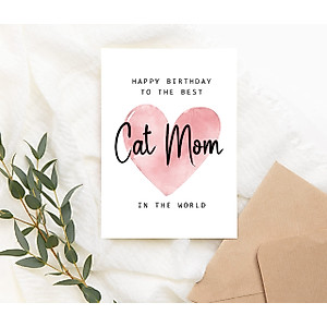 Happy Birthday To The Best Cat Mom In The World Card - Cat Mom Birthday Card - Cat Mom Card - Mother's Day Gift - Happy Birthday Card Happy Birthday Mom