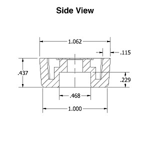 8 Soft Round Rubber Feet Bumpers .437 Inch H X 1.062 Inch D - Made in USA