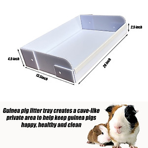 pcprbfk Guinea Pig Litter Box for All C&C and Midwest Cages,Guinea Pig Kitchen Area Keep The Pig Cage Clean and Tidy