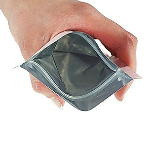 QQ Studio 100 Food-Safe Pastel Double-Sided QuickQlick™ Flat Bag with Zipper Seal (10x15cm (3.9x5.9"), Matte Pink)