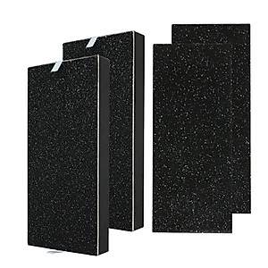 PUREBURG HP100 Replacement True HEPA Filter Set Compatible with Hunter H-HF100-VP H-PF100 30617 30601 Fit Hunter HP100 HT100 Air Purifier,2-Pack H13 4-Stage Filtration