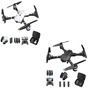 Drone with Camera for Adults & Kids,ATTOP Skyquad Drone Foldable 1080P FPV Drone w/3 Batteries & Carrying Case,RC Quadcopter of 30 Mins Flight Time,120°FOV,Voice&Gesture Control,One-key Return,3D Flip