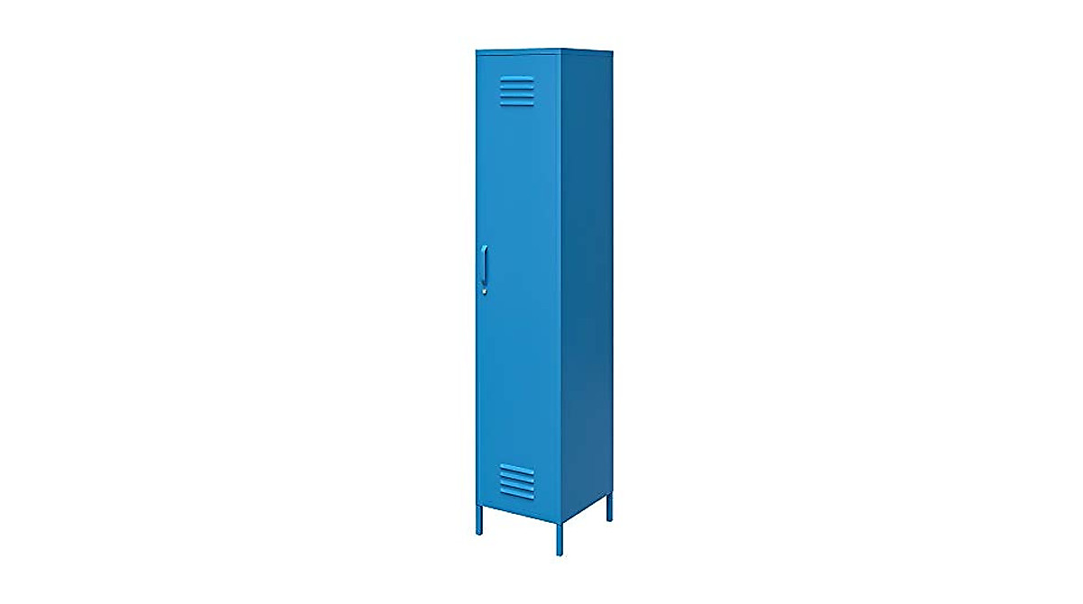 Novogratz Blue Metal Locker Storage - Durable & Stylish Cabinet