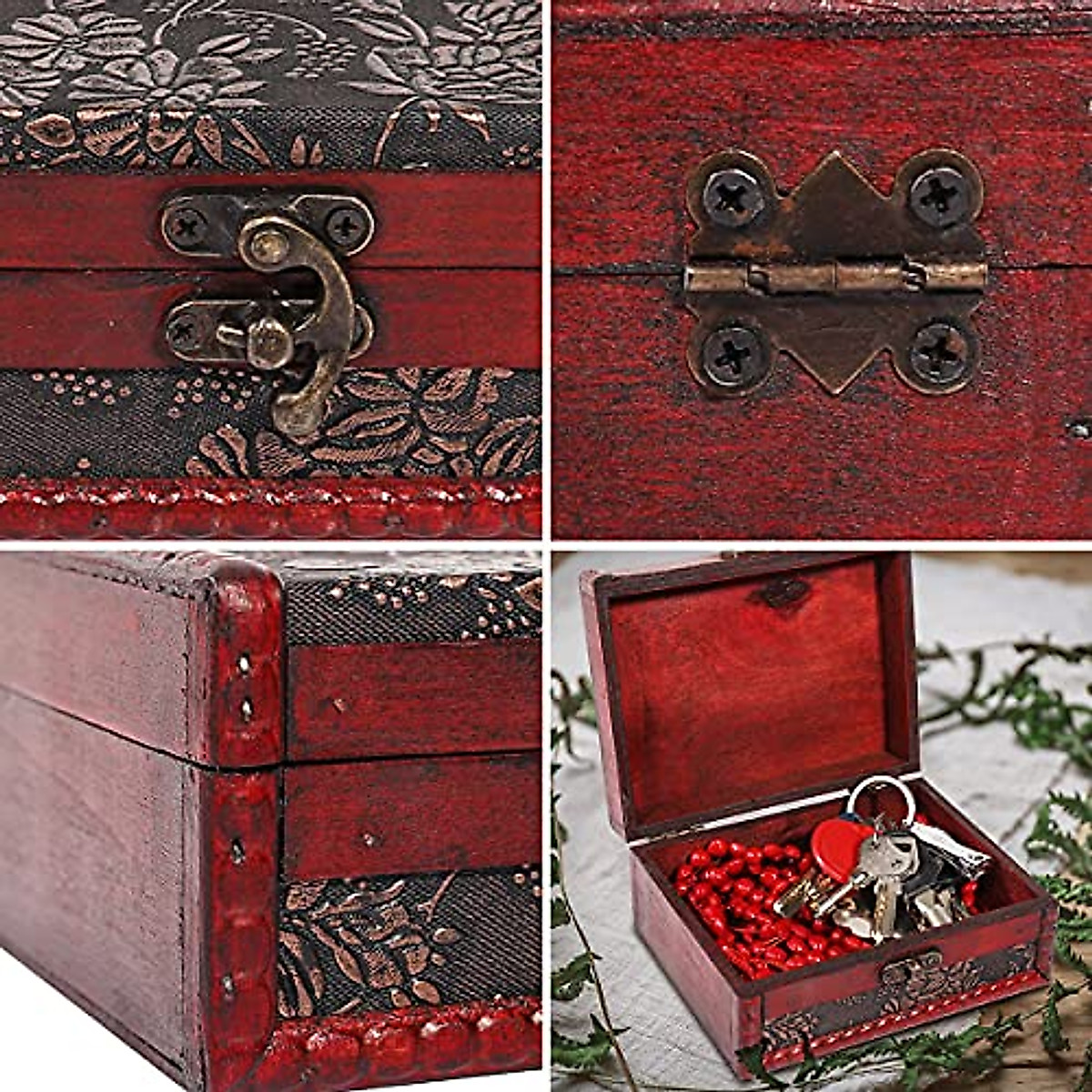 SICOHOME Treasure Box, 5.46" Tarot Cards Box for Trinkets,Taro Cards,Gifts and Home Decor