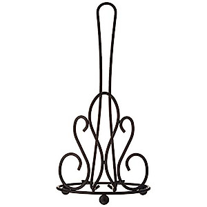 Spectrum Diversified Tuscan Paper Towel Holder, Black