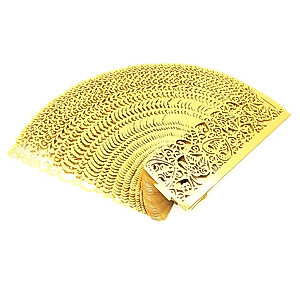Candle Wraps, 50 PCS Flameless Tea Light Decorative Wraps Candles Holders for Festival Birthday Wedding Party (Gold)