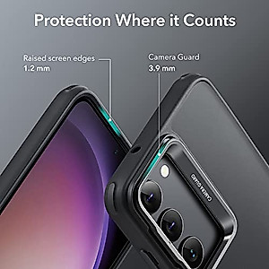 ESR for Samsung Galaxy S23 Plus Classic Kickstand Case, Adjustable Built-in Camera Ring Stand, Military-Grade Drop Protection, Case for Samsung S23 Plus, Shockproof Scratch-Resistant, Frosted Black