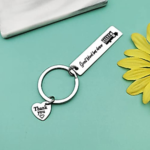 Appreciation Gift Keychain School Bus Driver Keyring for Best Friend Brother Thank You Gift for Husband Retirement Gift End of The School Year Gift Birthday Gift Back to School Gift Christmas Jewelry