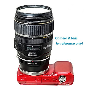 Fotasy Manual EF EFS Lens to E Mount Adapter, EF E Mount, EF Adapter to E Mount, Adapter for Cannon EF lense, Compatible with Sony a7 a7r a7s a7 II III IV a9 a9II a7c aplha 1 a6600 a6500 a6400 a6300