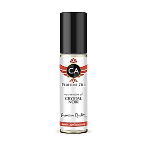 CA Perfume Impression of Crystal Noir For Women Replica Fragrance Body Oil Dupes Alcohol-Free Essential Aromatherapy Sample Travel Size Concentrated Long Lasting Attar Roll-On 0.3 Fl Oz/10ml
