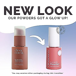 Cleo+Coco - Natural Dry Shampoo Powder - For Body & Hair - For Women - Absorb Odor & Sweat - Essential Oils & Arrowroot Powder - Free of Talc & Parabens - PCR - Made in USA - Grapefruit Bergamot - 4oz