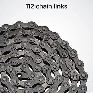Schwinn Bike Chain, 1/2" X 3/32" Derailleur Chain, 112 Total Links, for Derailleur Bikes, Mountain Bikes, 5 to 18-Speed Bikes, Hybrid Bikes, or Comfort Bikes