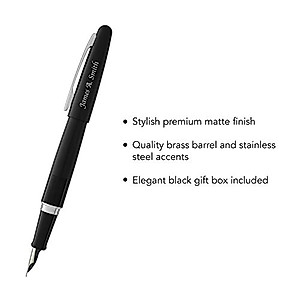 PILOT Engraved Metropolitan Pen - Personalized with Your Name (Fountain Fine Nib, Black)